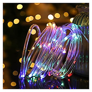 HJHSH Outdoor Solar String Lights, Decorative Lighting Warm White with 8 Modes Festival Lighting Waterproof Multi-Coloured for Patio Home Garden Christmas Parties (Length : 7m, Light : Warm Light)