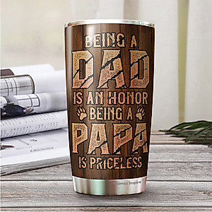 Kozmoz Inspire Dad Gifts- Fathers Day Gift -Christmas gift for Dad- Best Gifts For Dad From Son- Birthday Gifts For Dad From Daughter, Funny Dad Cups Tumbler, Dad Travel Mug, Gifts from wife