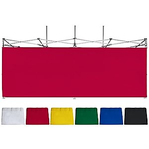 ShiningShow 10x20 Instant Sidewall, Canopy Sidewalls for 10x20 Pop Up Tent, Heavy Duty Fabric Sunwall with Zipper and Velcro, 100% Waterproof and 99% UV Protection, 1 Pack Sidewall Only (Red)