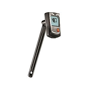 Testo 0560 6054 Digital Humidity Stick with Wet Bulb, 0 to 100 percent RH Range