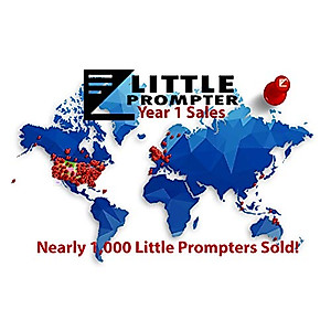 Little Prompter, The Original Compact Personal Teleprompter for Video Production. No Studio Required. Perfect for DSLRs, Webcams, and Built-in Laptop Cameras. Use with iOS or Android.