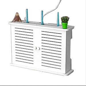 pizarra Wireless WiFi Router Storage Boxes Wooden Box Cable Wire Bracket Wall Plug Board Storage Shelf L