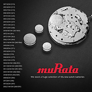 Murata 341 Battery SR714SW 1.55V Silver Oxide Watch Button Cell (5 Batteries)