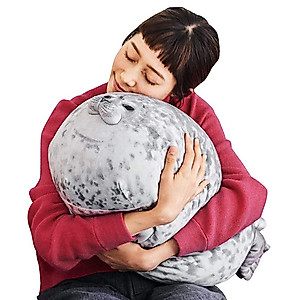 ARELUX 23.6in Soft Seal Plushie Pillow, Chubby Blob Seal Hugging Pillow,Cute Stuffed Animal Plush Pillow Toy Kawaii Room Decor for Kids Boys Girls