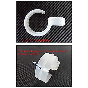 Wind Proof Hanger Hook, Anti Slip Clothes Hangers from Drying Rack, Clear Plastic Hook for 1 inch Diameter Rod, Clothes Drying Rack Organizer 20 PCS