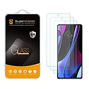 Supershieldz (3 Pack) Designed for Motorola Edge+ / Plus (2022 Model Only) and Motorola Edge+ / Plus 5G UW Tempered Glass Screen Protector, Anti Scratch, Bubble Free