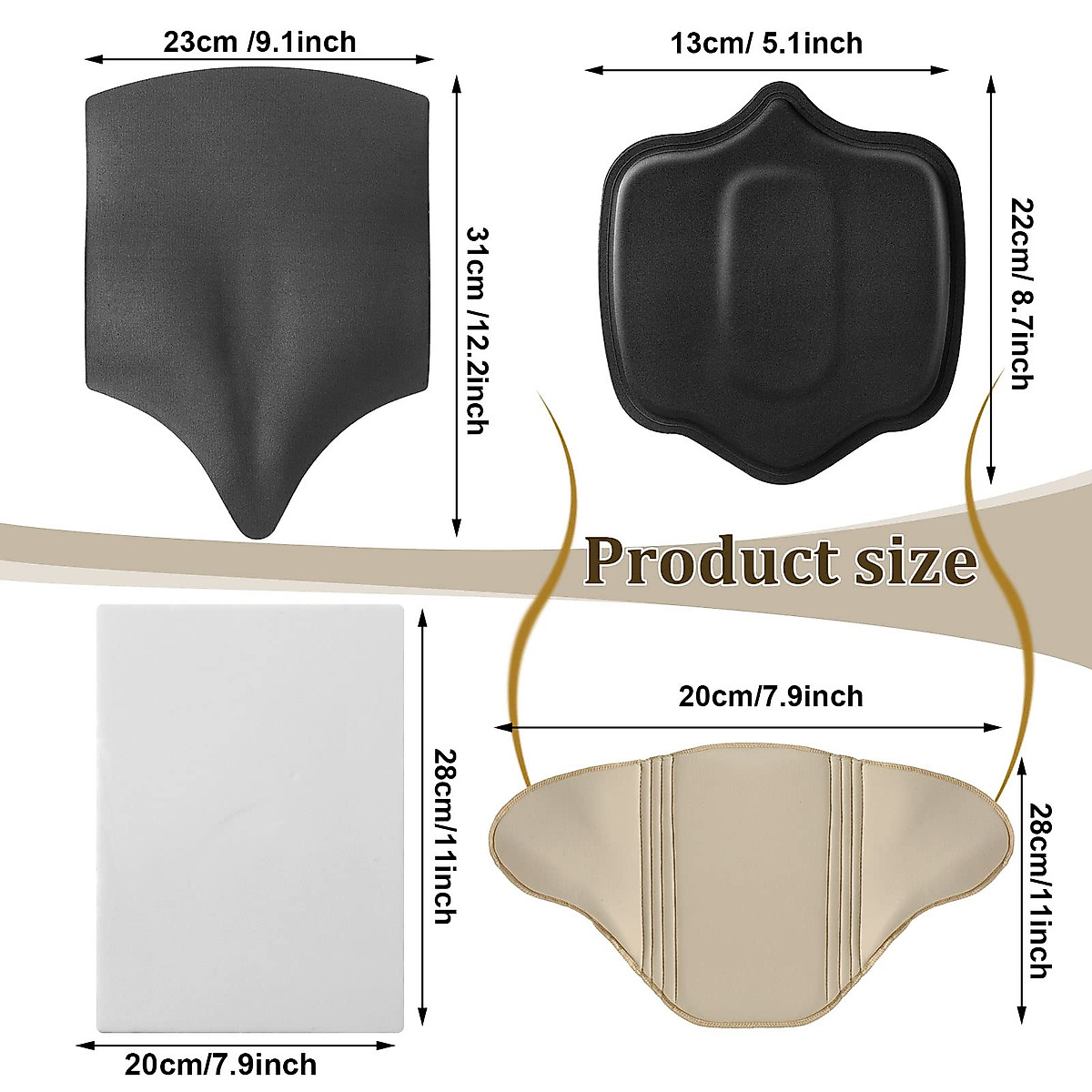 4 Pieces BBL Lumbar Molder Back Compression Board Foam Lipo Lumbar Molder Flatting AB Board Supplies for Lumbar and Abdomen