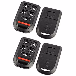 Key Fob Keyless Entry Remote Shell Case & Pad fits Honda Odyssey 2005 2006 2007 2008 2009 2010, Set of 2