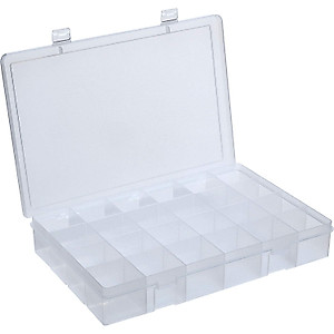 DURHAM MFG LP24-CLEAR Compartment Box, 24 Compartment (Pack of 5)