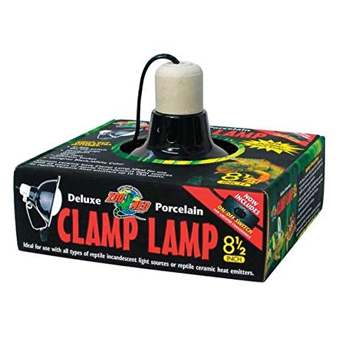 DLX Porcelain Clamp Lamp (Blk UL Listed) 8.5