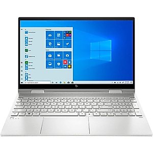 HP Envy x360 2-in-1 Laptop, 15.6" Full HD Touchscreen, 10th Gen Intel Core i7 Processor, 12GB Memory, 512GB PCIe NVMe SSD, Wi-Fi, HDMI, Backlit Keyboard, Windows 10 Home, Silver (i7-1065G7 Processor)