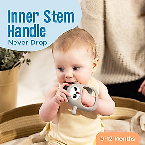 Tetthing Toys for Babies 0-6 Months - Baby Teething Toys - Never Drop Silicone Nipple Like Baby Teether & Infant Toys - Teethers for Babies 0-6 Months - Motor Skill, Gum & Teeth Development