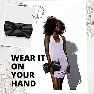 Before & Ever Oversized Wristlet Clutch Purses - Womens Evening Purse - Little Black Crossbody Bags for Women - Women's Crossbody Handbags - Vegan Leather Envelope Hand bag Wrist Wallet Purse