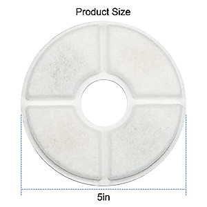 Wonder Creature Cat Water Filter, Cat Fountain Filter Replacement, 8 Round Carbon Filters and 4 Upgraded Sponge Foam Filter for Round Stainless Steel Top Cat Fountain