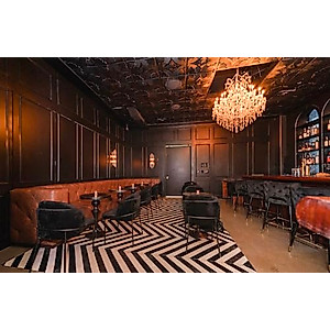 From Plain To Beautiful In Hours 201 Sunset Boulevard PVC 2' x 2' Lay-in or Glue-up Ceiling Tile, Pack of 25, Antique Gold, 25 Piece