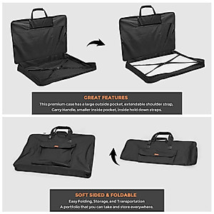 Nicpro Large Art Portfolio Bag 35 x 43 Inches Waterproof Nylon Artist Storage Case & Nicpro Light Weight Art Portfolio Bag 20x26" Art Canvas Storage