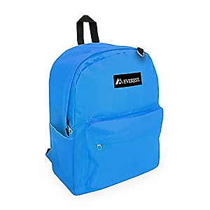 Everest Classic Laptop Backpack W/Side Pocket, Royal Blue, One Size