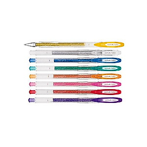 uni-ball Signo UM-120SP Sparkling Gel Ink Rollerballs - Assorted Colours, Pack of 8