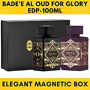 Lattafa Perfumes Bade'e Al Oud for Glory & Amethyst EDP - Eau de Parfum 100ml(3.4oz) | Saffron, Lavender, Nutmeg, Musk, Patchouli, Rose, Jasmine & Bergamot