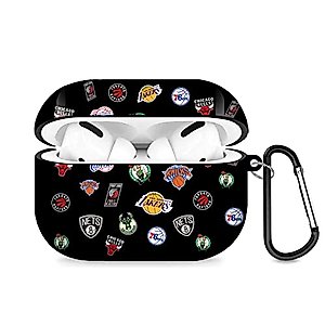 Basketball AirPod Pro Case Compatible with AirPod Pro Cover with Keychain，Wireless Earphone Shockproof Silicone Protective Cover Gifts for Women Men