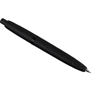PILOT Vanishing Point Collection Refillable & Retractable Fountain Pen, Matte Black Barrel, Blue Ink, Medium Nib (60581)
