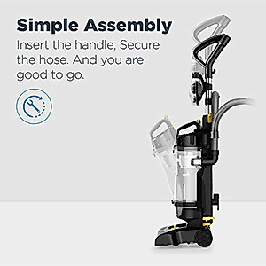 EUREKA PowerSpeed Lightweight Powerful Upright Vacuum Cleaner for Carpet and Hard Floor, Pet Turbo, Black