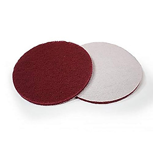 Insta Finish 6" Round Hook & Loop DA Scuff Pads - 50 Pack (Maroon)