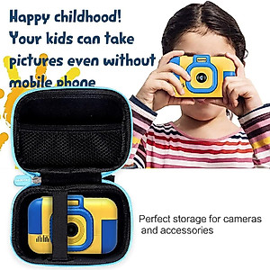 Leayjeen Camera Case Compatible with SUZIYO,ASIUR,Aeurnphe Kids Camera Digital Video Camcorder Dual Lens,Best Birthday Toys Gifts(Case Only)(Blue)