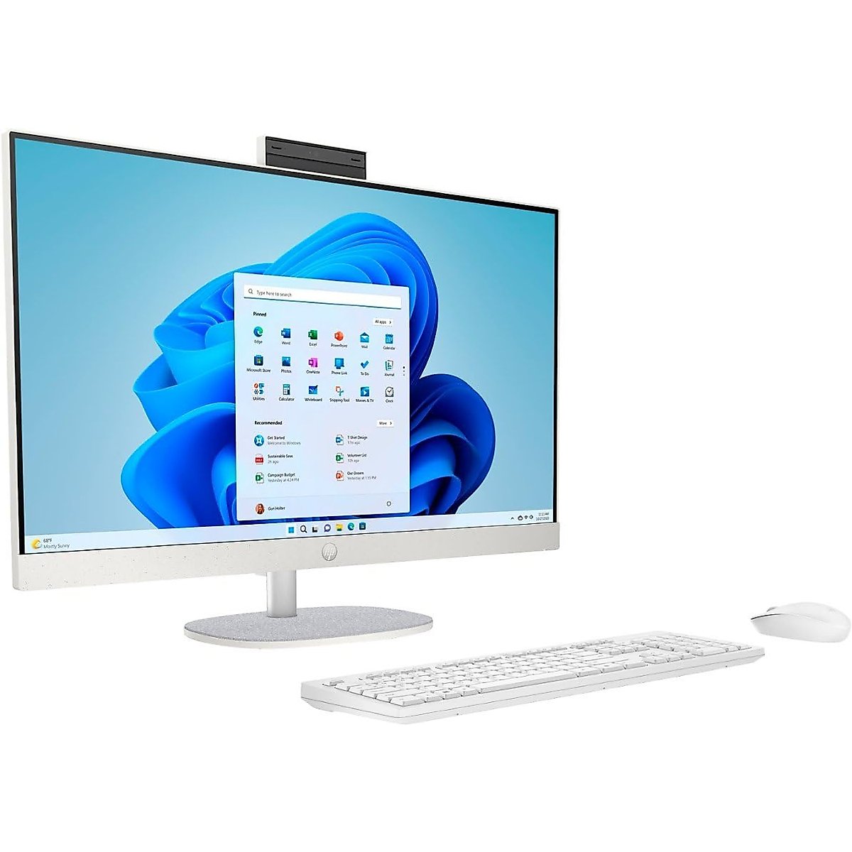 HP 27 All-in-One Touch Desktop 1TB SSD 32GB RAM (Intel 13th generation with 10 cores and Turbo Boost to 4.60GHz, 1 TB SSD, 32 GB RAM, 27-inch FullHD Touchscreen, Win 11) PC Computer Essential Pavilion