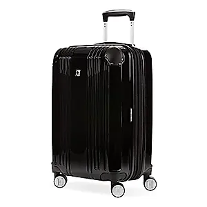 SwissGear 7786 Hardside Expandable Luggage with Spinner Wheels, Black, Carry-On 20-Inch