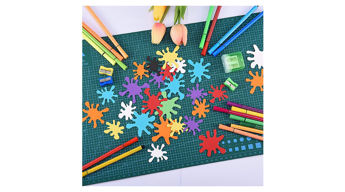 Colorful Paint Splatter Confetti for Party Decorations | 200 Pieces