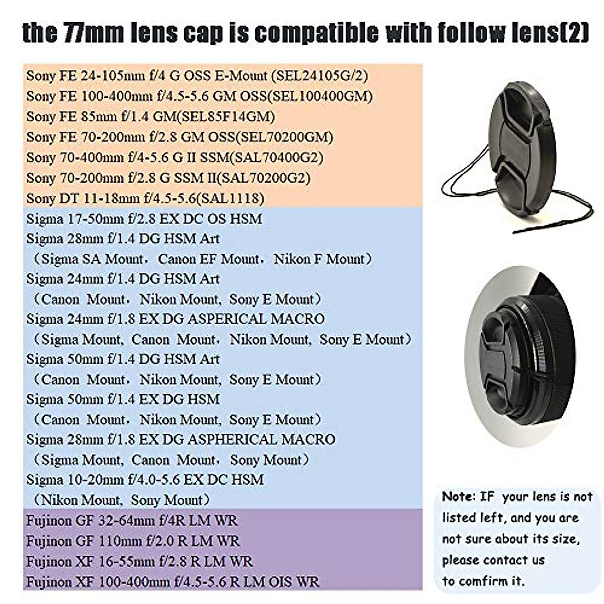 Center Pinched R5 R6 Lens Cap for Canon RF 24-105 mm f/4L and RF 24-105mm f/4-7.1 Lens for Canon EOS R5 R6 EOS R RP Digital Camera, Fire Rock Snap-On 67mm+77mm Camera Lens Cap-1+1Packs