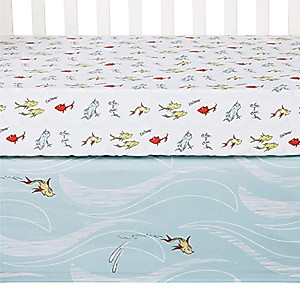 Trend Lab Dr. Seuss One Fish Two Fish 4Piece Crib Bedding Set Nursery Baby Bedding