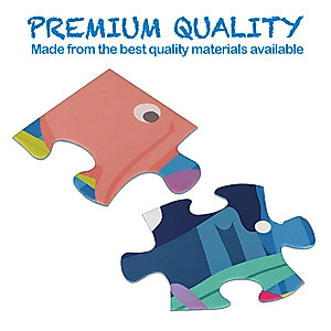 Jumbo Floor Puzzles for Kids Ages 3-5 Preschool Learning Toys Sea Animals Puzzles for Toddlers&Kids Ages 2-4 Years Old,72 Pieces Blue Card Material (Sea World)