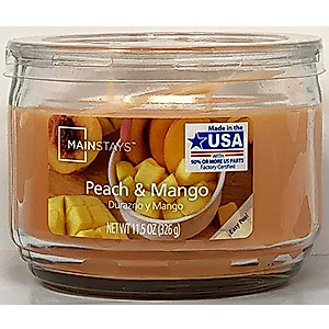 Mainstays 11.5oz Scented Candle, Peach & Mango 4-Pack