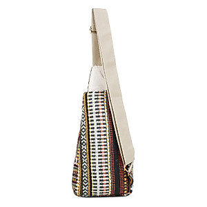 Suman Enterprises Hemp Sling Backpack- Hemp Cross body Bag- Hemp Shoulder Backpack Adjustable Strap for Men & Women (Multi-2)