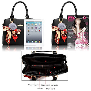 YOUNXSL Satchel Purses and Handbags for Women Shoulder Tote Bags Wallets Top-handle Crossbody Bags Grey