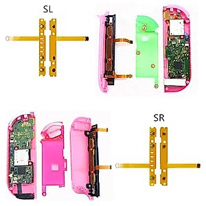 Onyehn 2 Pairs(SL+SR) Right and Left Flex CableButton Key L/R Flex Cable(40mm) Suit for Nitendo Switch NS/Switch OLED Joy Con Repair Part