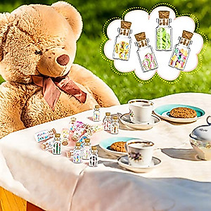 50 Pieces Cute Miniature Dollhouse Food Jar Glass Bottle 1:12 Mini Fruit Simulation Scene Candy Snack Model Game Party Toys Pretend Play Doll House Kitchen Decoration for Dollhouse