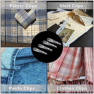 ZOEYES 2000Pcs U Shape Plastic Alligator Clips, 1.5”Transparent Plastic Clothespins, Clear Shirt Clips with Teeth for Shirts Fabric Folding Ties Socks Pants Hold Garments in Place