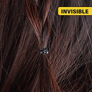 2000 Pack Mini Rubber Bands Elastic Hair Bands Soft Hair Ties with Box for Hair Braiding Hair Wedding Hairstyle(Black)