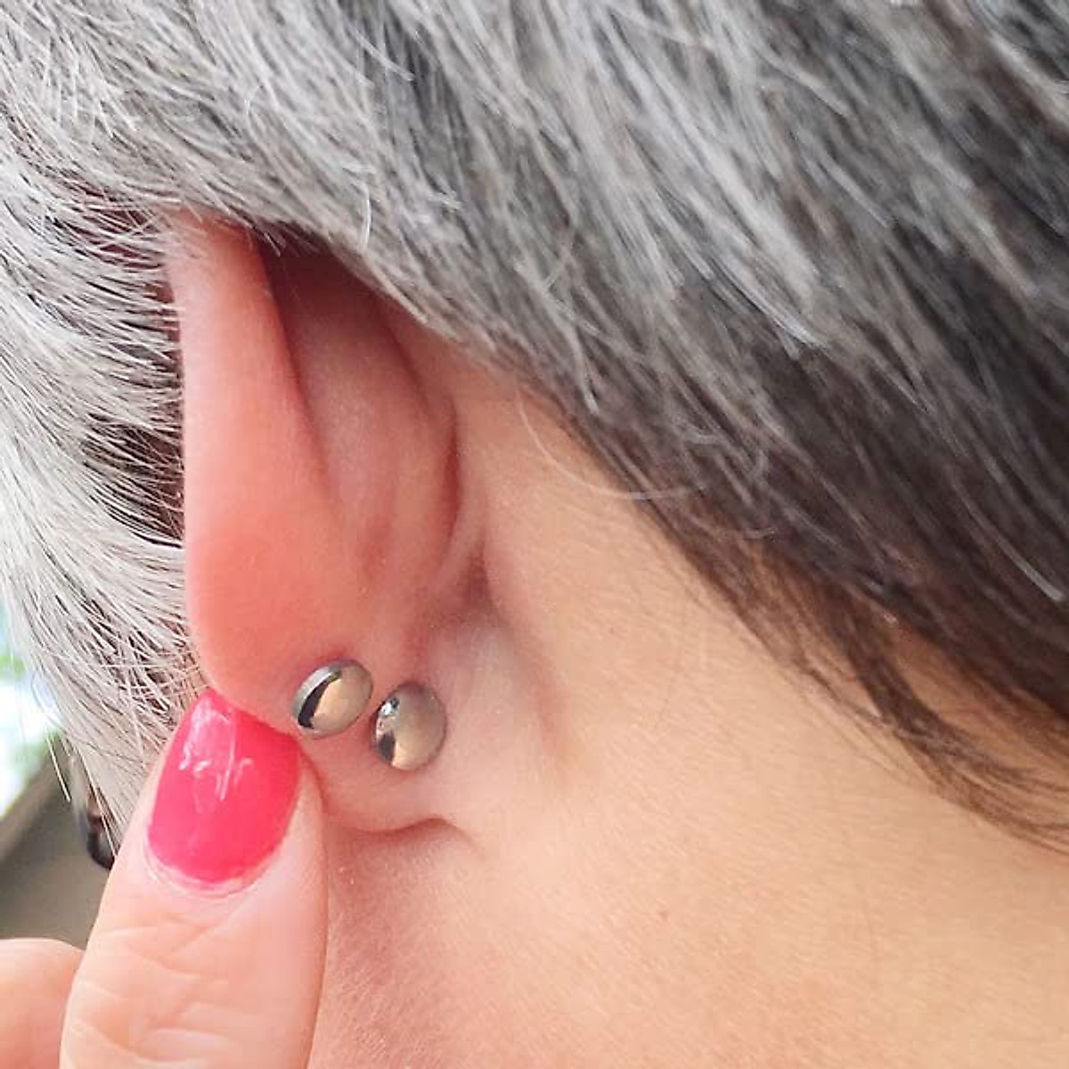 ComfyEarrings CZ 6mm LARGE Crystal Prong Stud Earrings With Comfortable Flat Backs