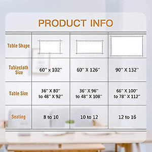 TANIASH 6 Pack White Tablecloths for Rectangle Tables 60 x 102 Inch,Wrinkle Resistant Polyester Table Cloth for 6 Foot Table,Great for Wedding Banquet Restaurant/Parties/Baby Shower