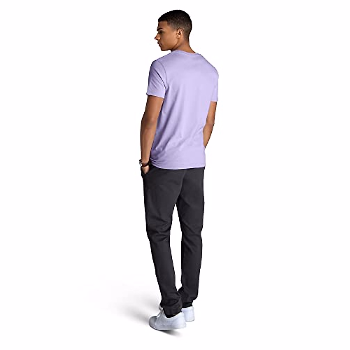 Fruit of the Loom Men's Recover Cotton T-Shirt Made with Sustainable, Low Impact Recycled Fiber, Lilac Petal, Medium
