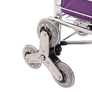 FLYHERO Folding Shopping Cart Light Pull Cart Large Capacity Shop Cart for Groceries, Laundry, Pantry, Garage Aluminum Stainless Steel Home Pull Cart