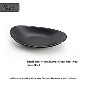 Binoster Black Ring Dish Centerpiece Jewelry Tray Key Tray Organizer for entryway, Dresser Decor Key Dish Jewelry Bowl Decorative Dish (Oval)