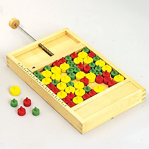 Bits and Pieces - Mikado Rules Wooden Board Game-A Classic Wooden Land Mine Board Game Family Game - Board Measures 11-1/2'' x 7''