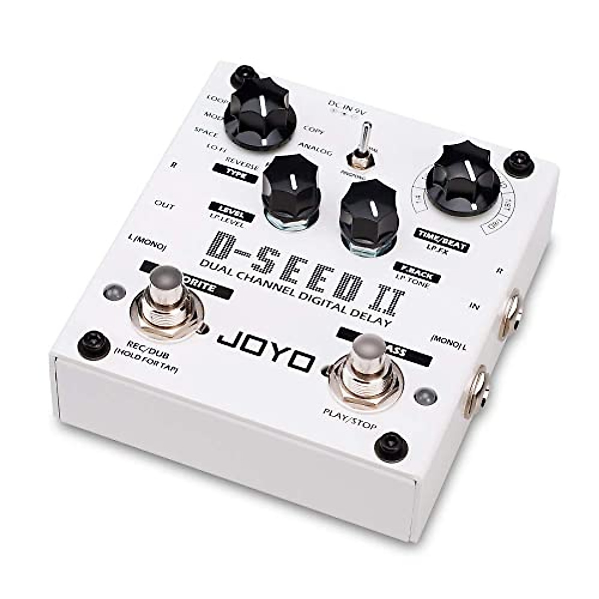 JOYO D-SEED-II Multi Pedal Effect, Stereo Looper Effect & Delay Pedal Effect for Electric Guitar Dual Channel & 8 Digital Delay Modes