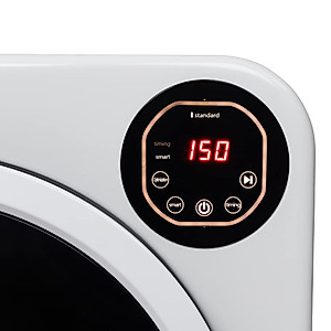 ROVSUN 13.2LBS Electric Compact Clothes Dryer, 3.22 Cu.Ft Portable Front Load Tumble Laundry Dryer w/Stainless Steel Tub, Easy Button Control, Ideal for Home, Apartment, Dorm, RVs, White