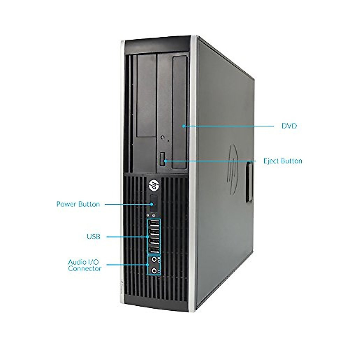 HP Desktop Computer Compaq Pro 6200 SFF Intel Core i3-2100 3.10GHz 4GB DDR3 320GB Hard Drive DVD Windows 10 Home (Renewed)